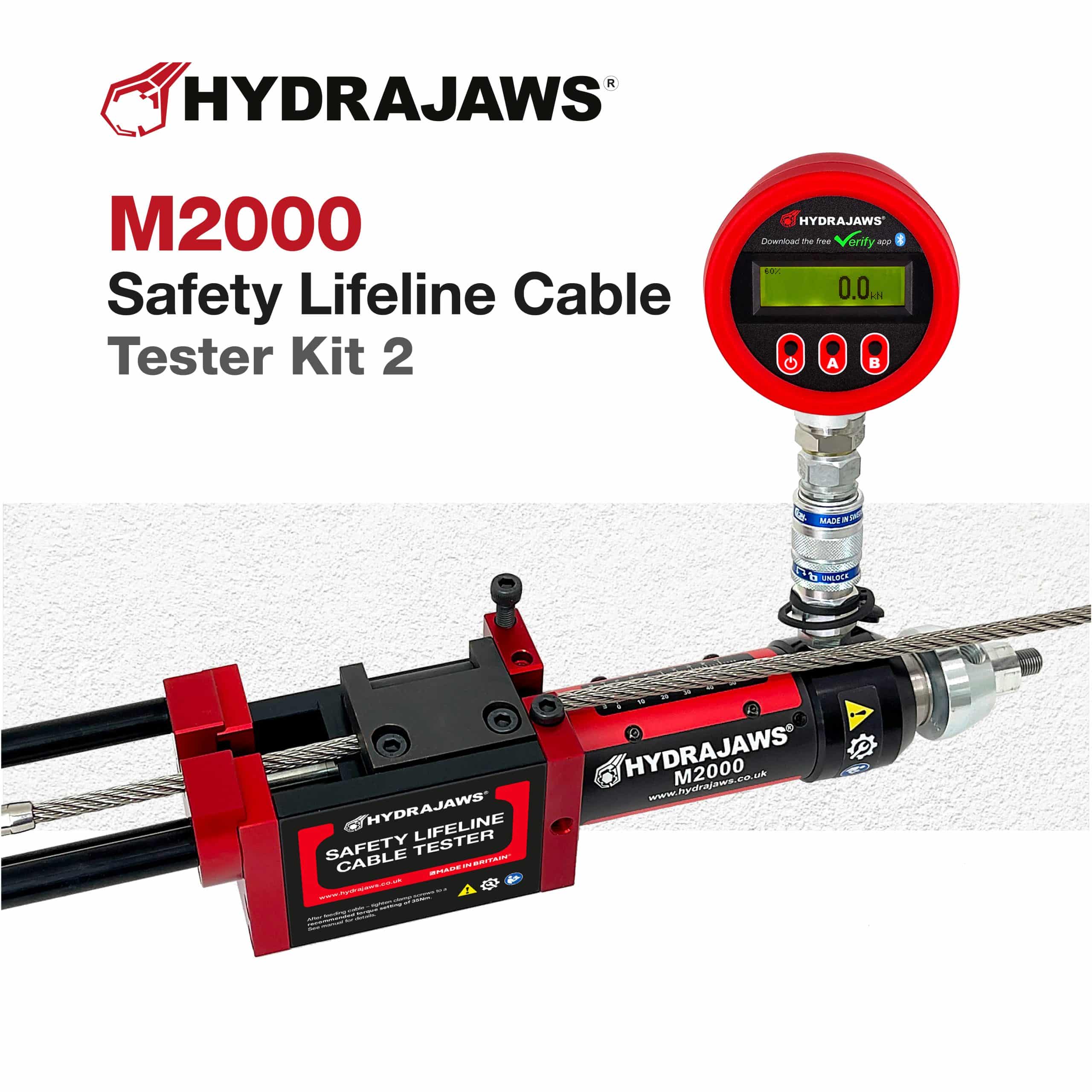 M2000 Safety Lifeline Cable Tester Kit 2 - Hopedwell